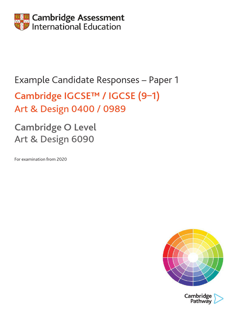 0400 Example Candidate Responses Paper 1 (For Examination From 2020) | PDF