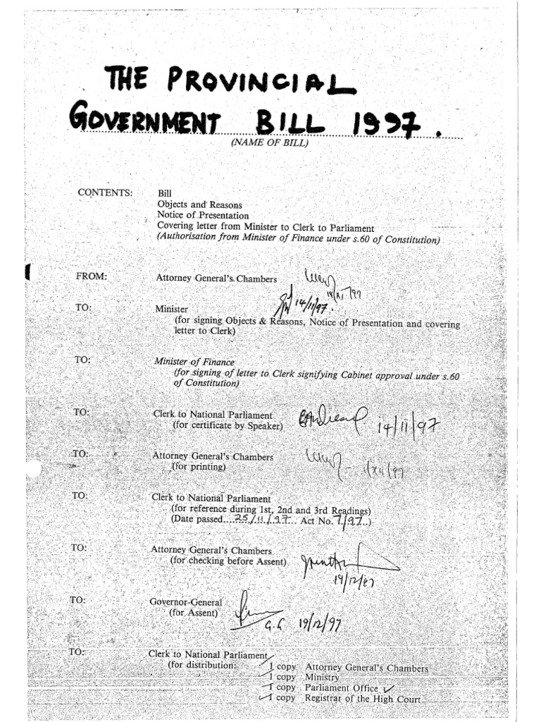 The Provincial Government Act 1997 | PDF