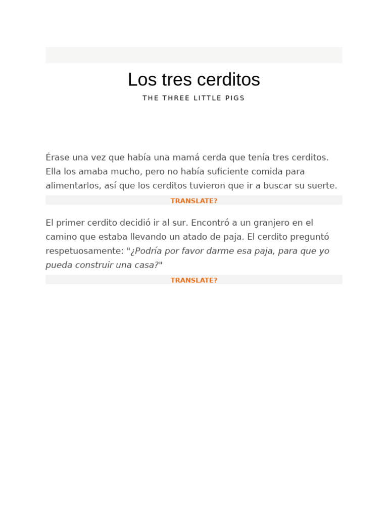 Short Story Spanish | PDF