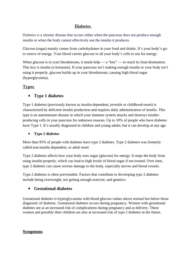 Diabetes | PDF