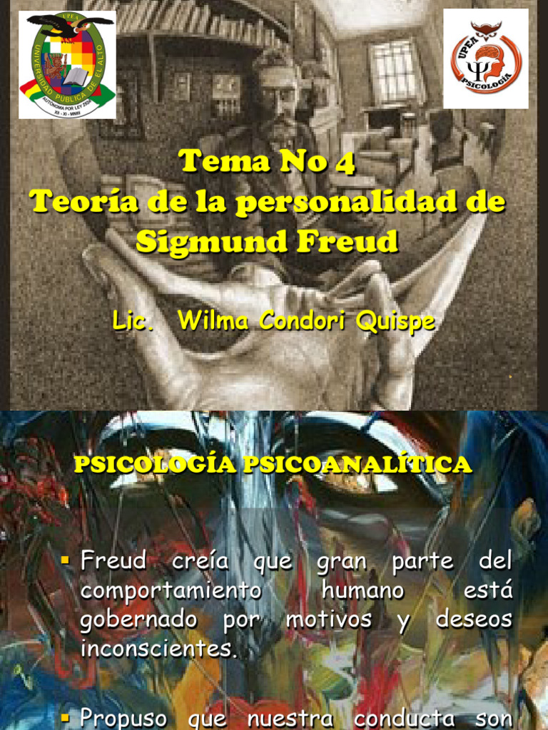 Tema No 4 Teoría de La Personalidad de Sigmund Freud: Lic. Wilma Condori Quispe | PDF