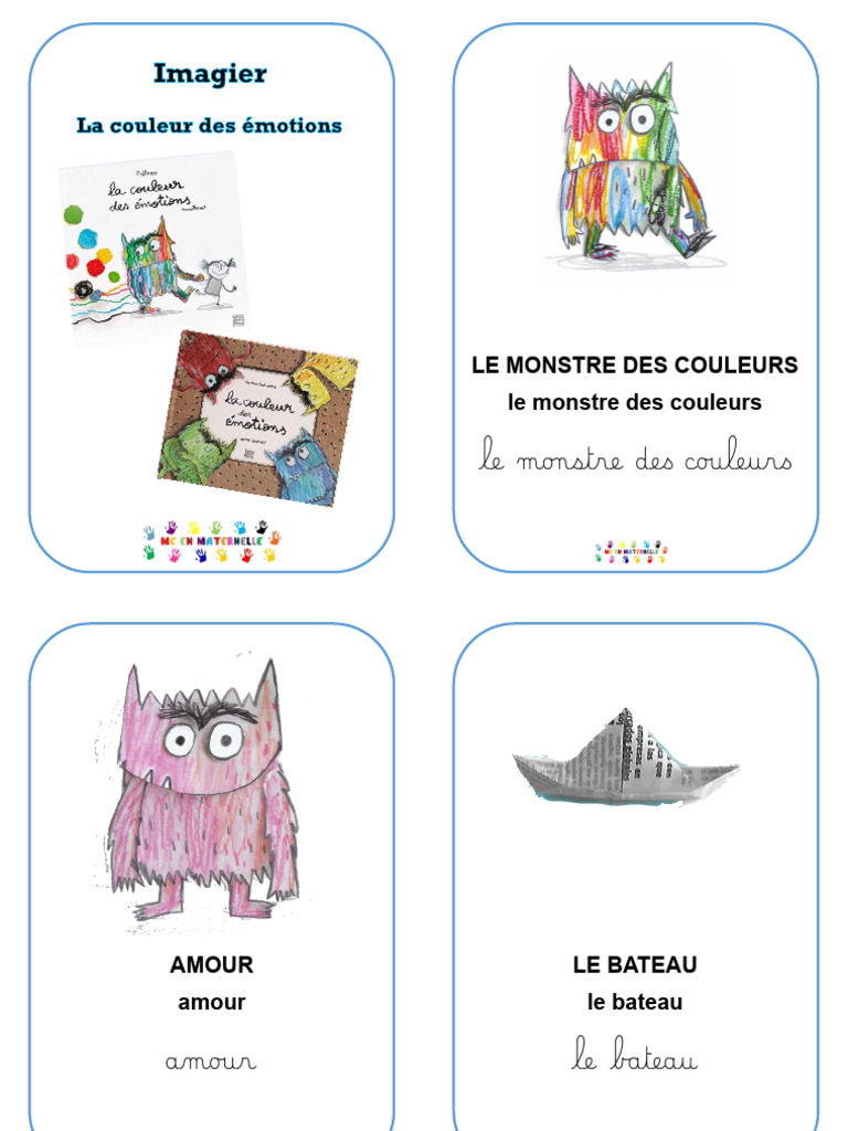 Imagier La Couleur Des Émotions | PDF
