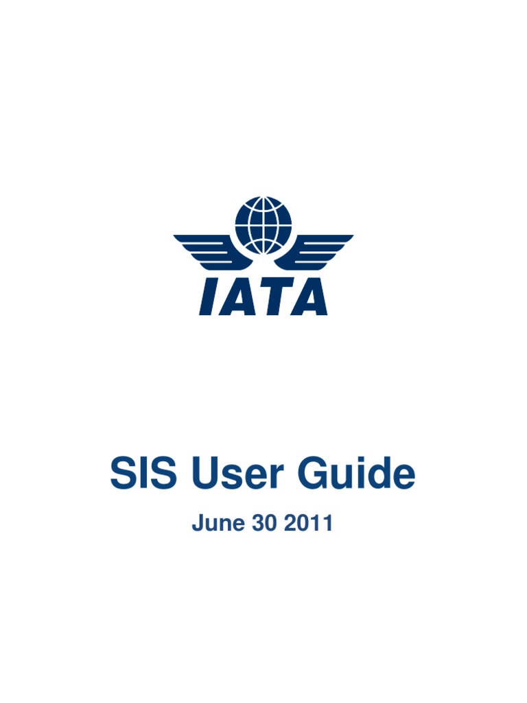 Iata Sis User Guide v1.1 | PDF | Invoice | Coupon