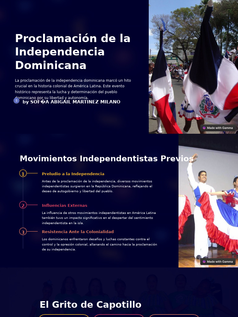 Proclamacion de La Independencia Dominicana | PDF