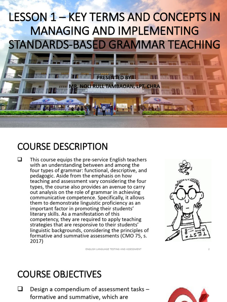 Lesson 1 - Key Terms and Concepts in Managing and Implementing ...