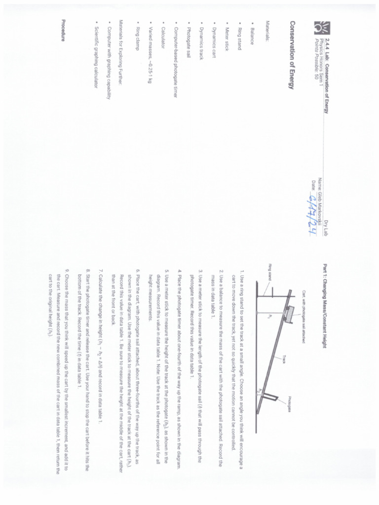 Apex Learning Honors Physics Unit 2 Lab Complete | PDF