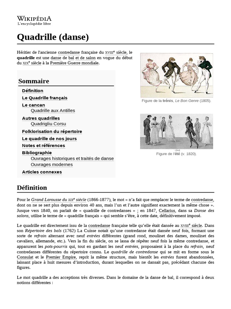 Quadrille (Danse) | PDF