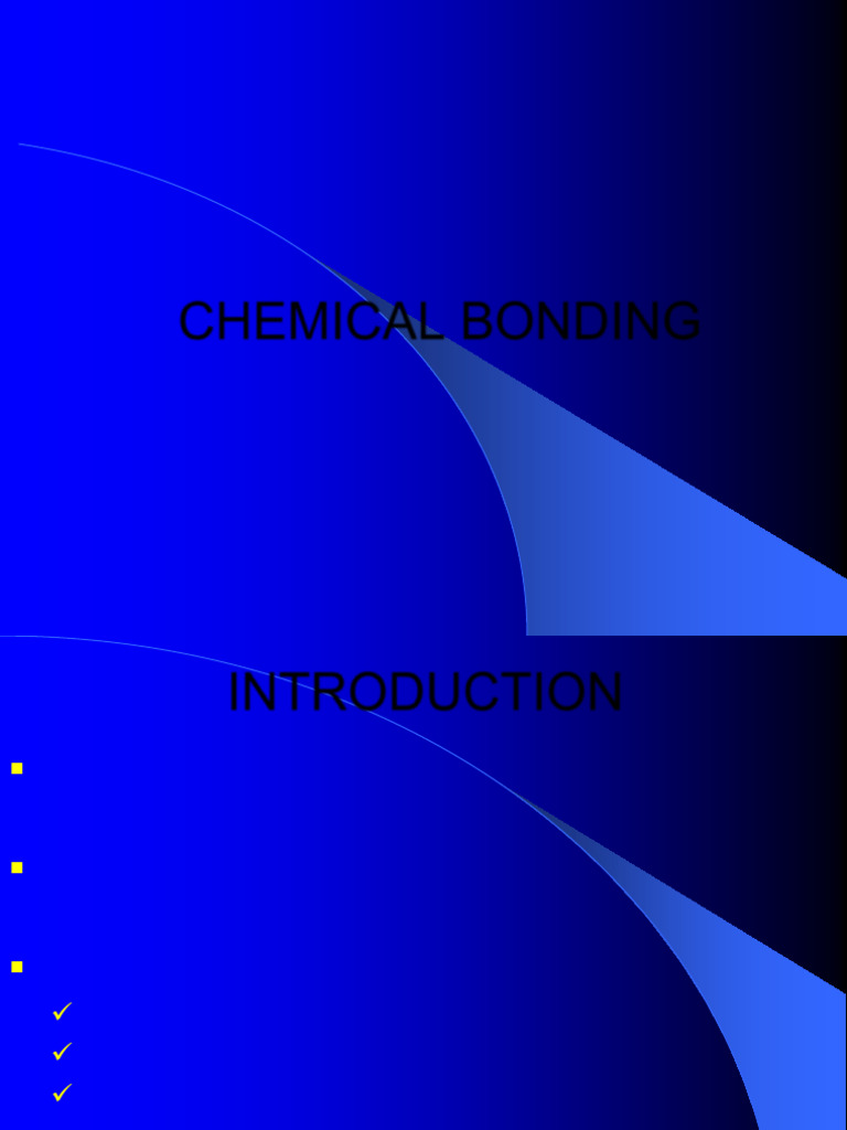 Chemical Bonding | PDF