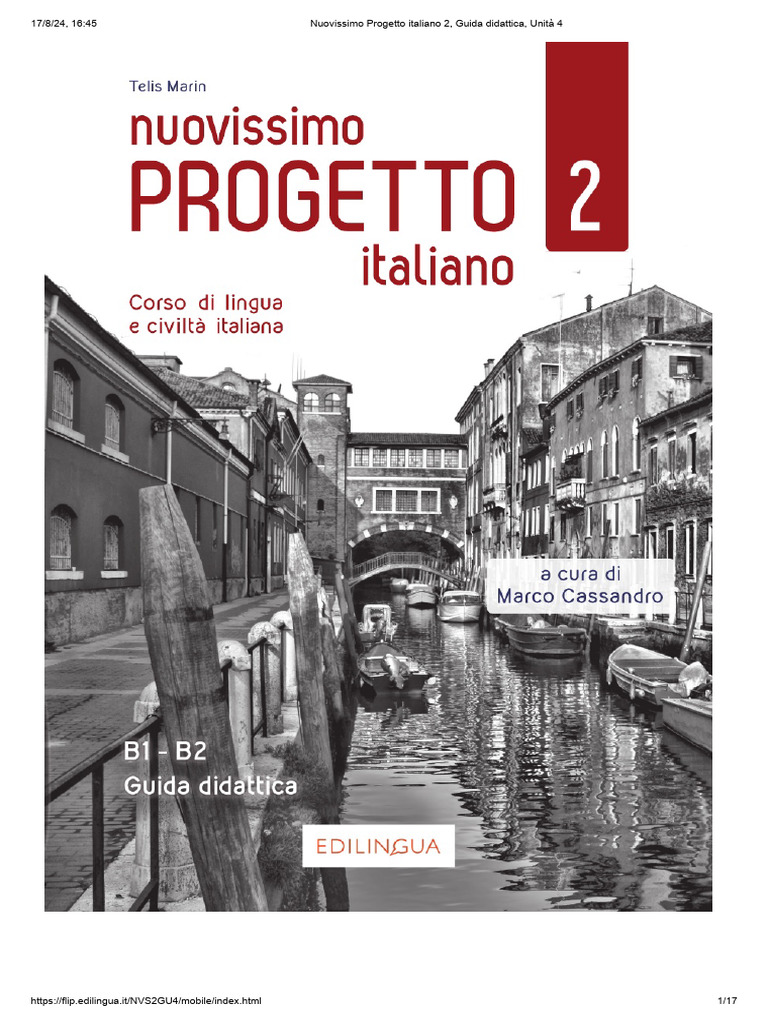 Nuovissimo Progetto Italiano 2, Guida Didattica, Unità 4 | PDF