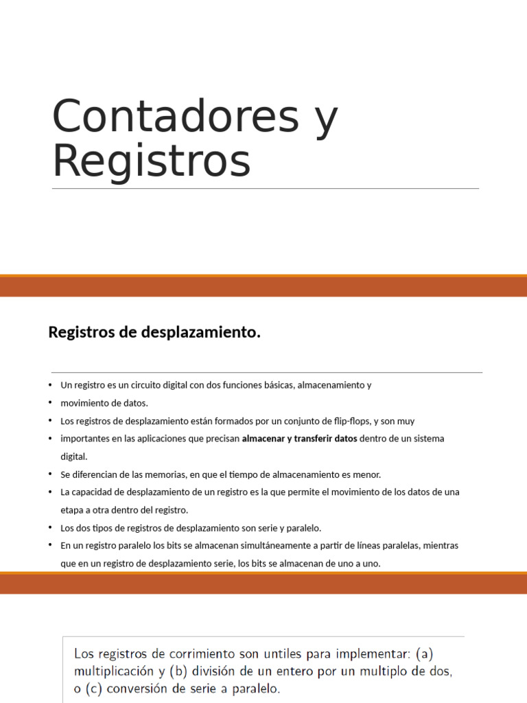 Contadores y Registros | PDF