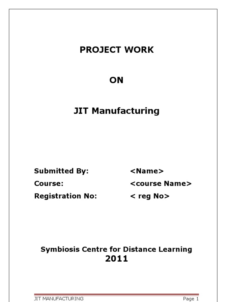 JIT Manufacturing | PDF | Dell | Inventory