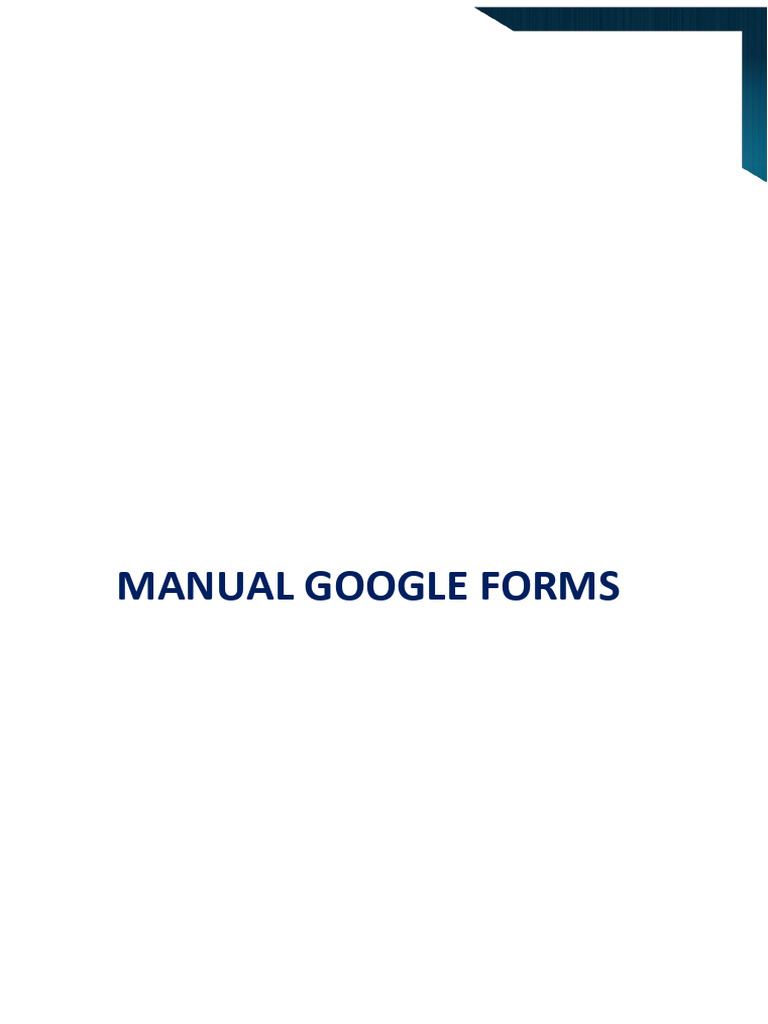 Manual Google Forms | PDF