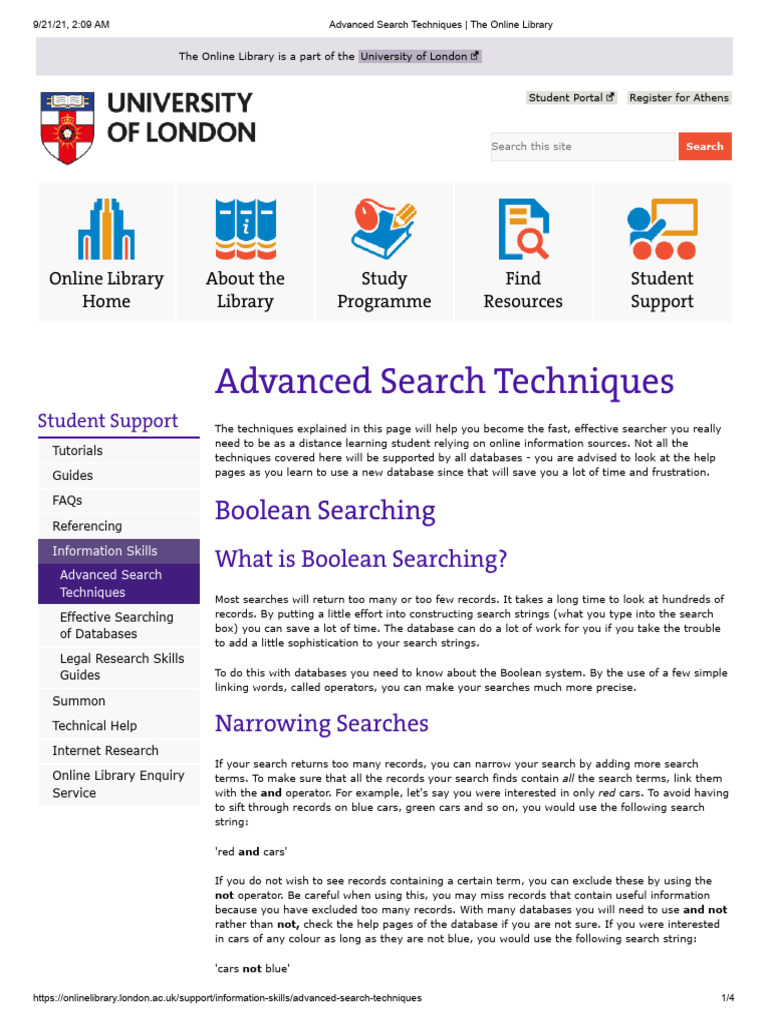 Search Tips for Distance Learners | PDF | Grammatical Number | Bracket