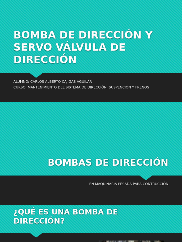 Bomba de Dirección y Sevo Válvula de Dirección | PDF