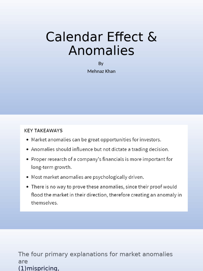Lecture 12.calender Effect | PDF