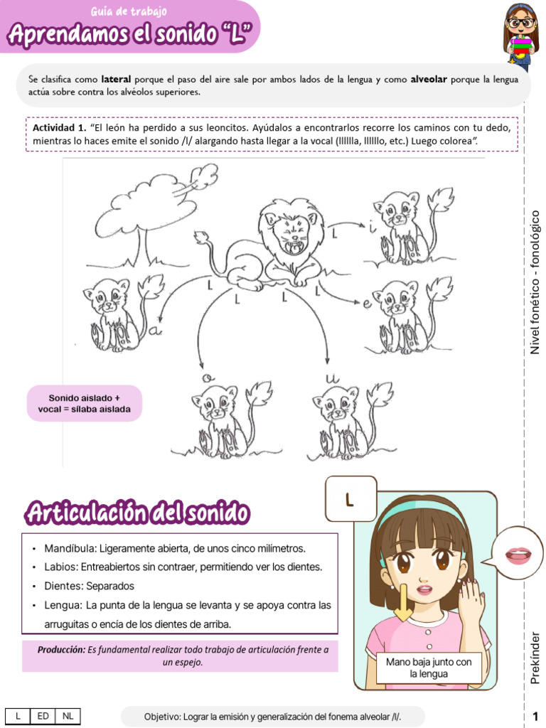 M-Dulo 05 Fonema L - Prek-Nder | PDF
