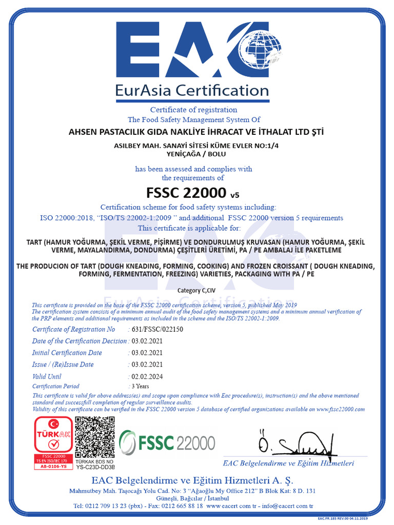 FSSC 22000 | PDF