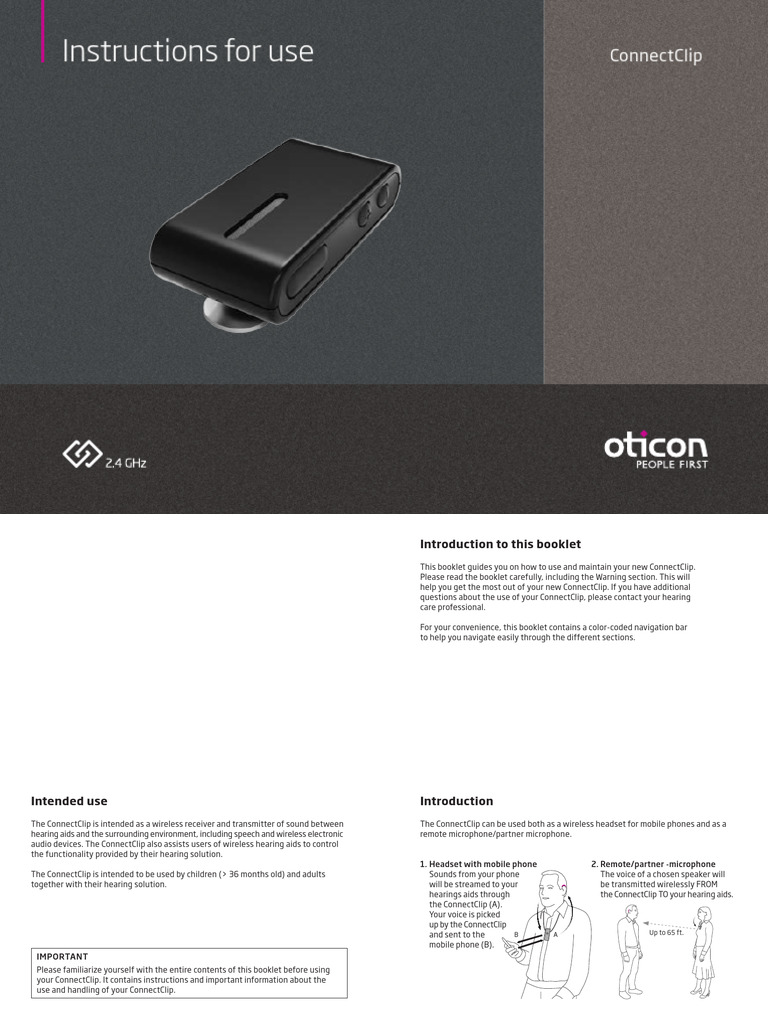 Oticon Connectclip User Guide | PDF