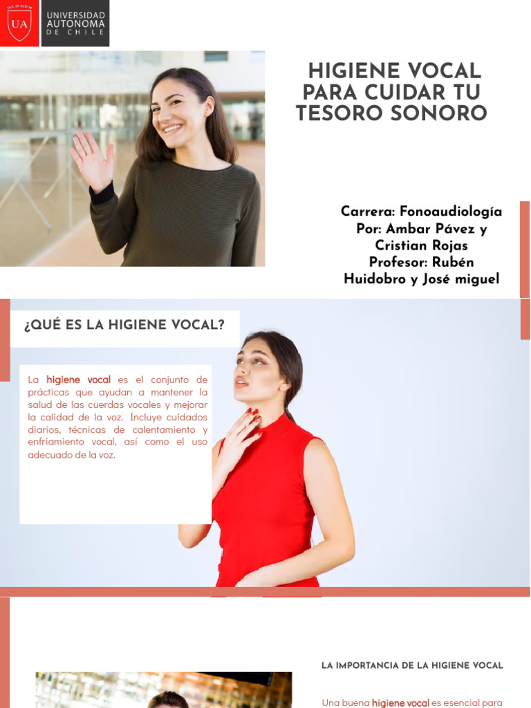 Higiene Vocal PPT Terreno Voz | PDF