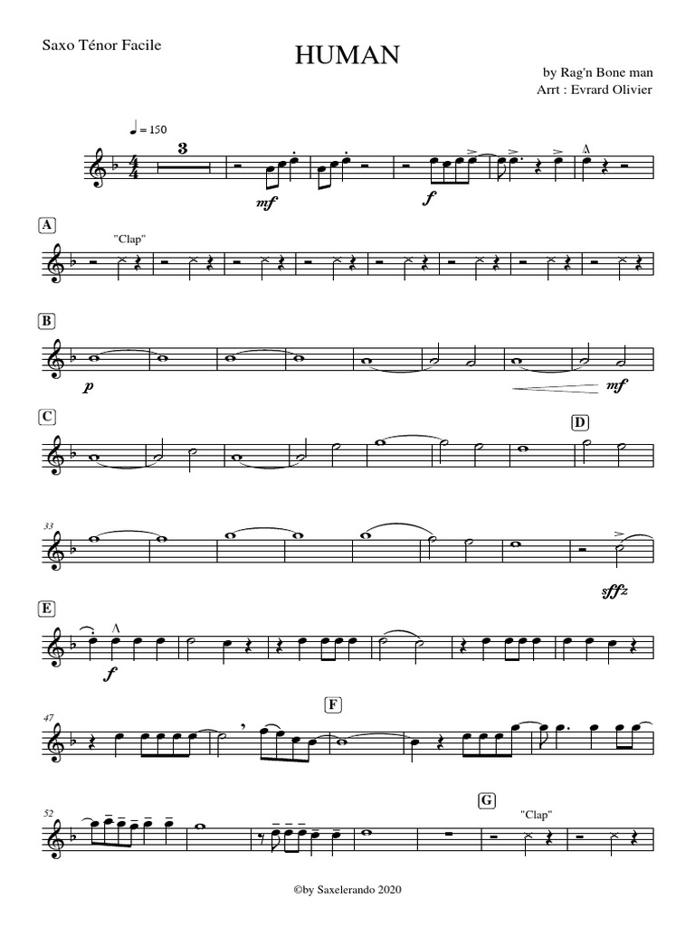 Human Ens Sax - Tenor Facile - Musx | PDF