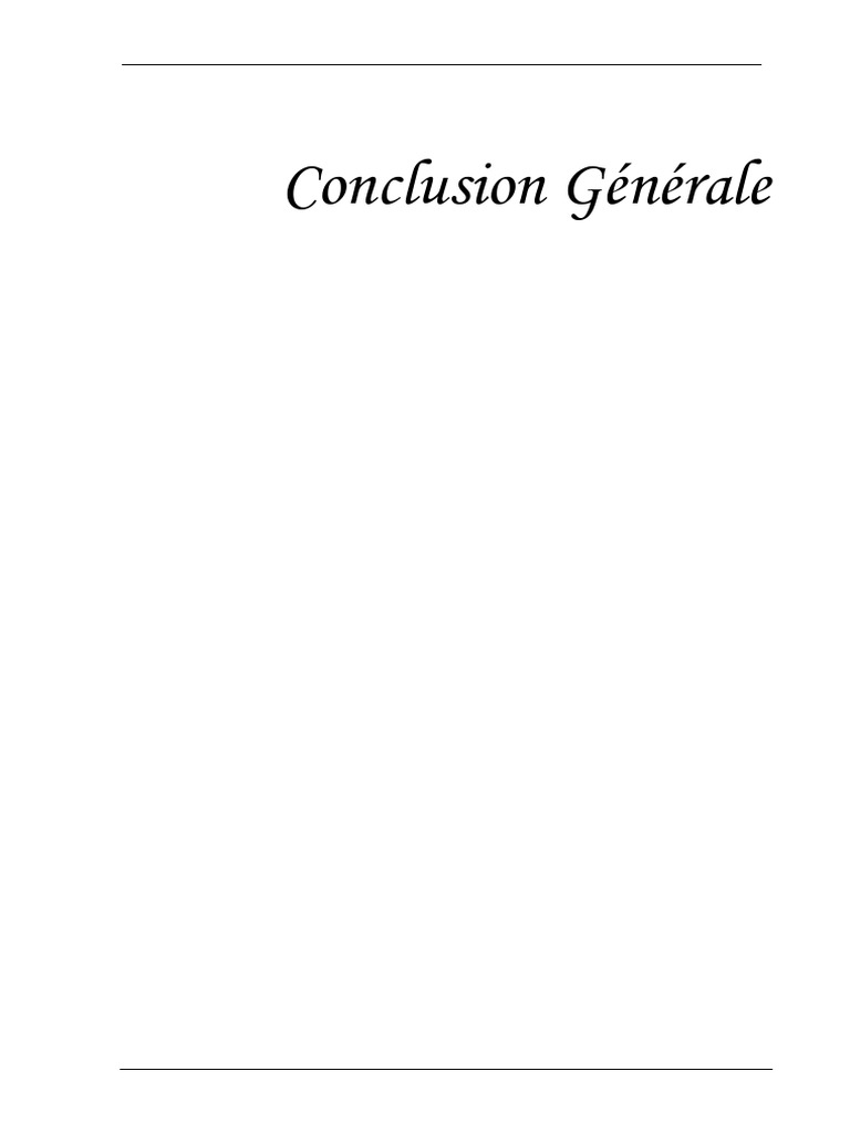 Conclusion Generale | PDF