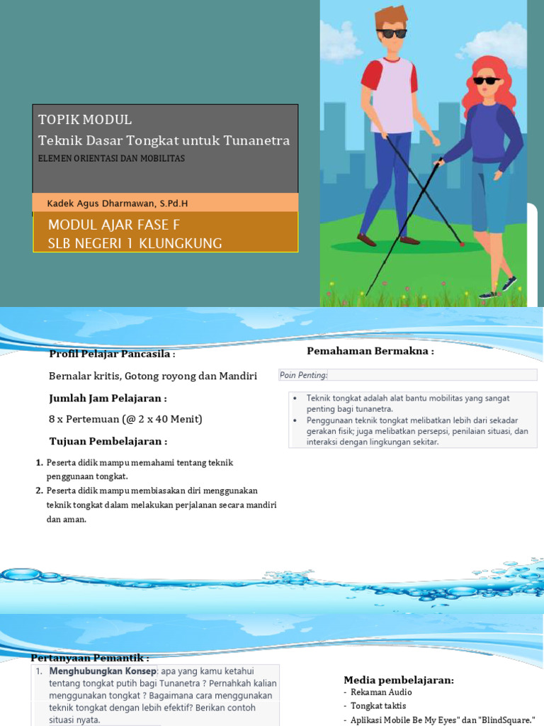 Modul OMSK - FASE F - TUNANETRA - SMALB SLB N 1 KLK - Topik 1 | PDF