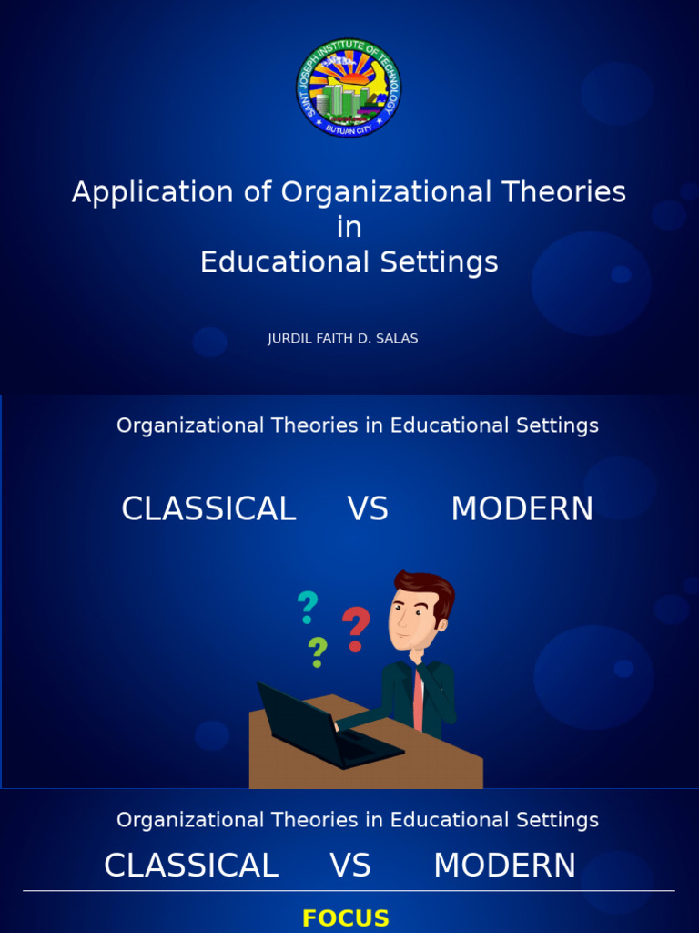 Application of Organizational Theories SALAS | PDF