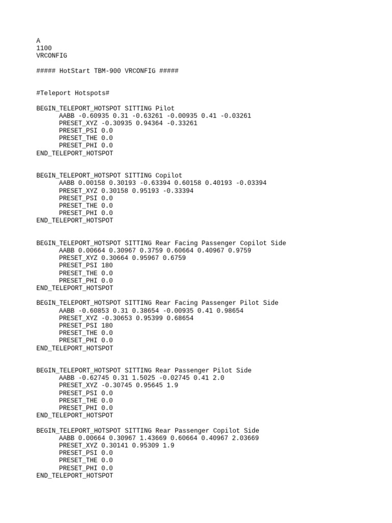 TBM900 Vrconfig | PDF