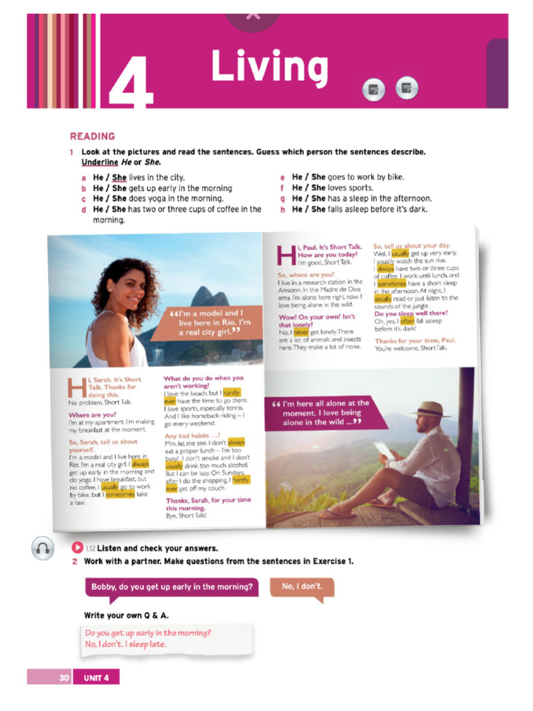 English Book Level A1 - Unit 4 | PDF