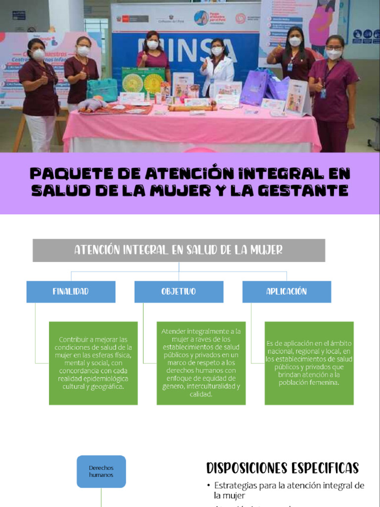 Paquete de Atención Integral en Salud de La Mujer y Gestante | PDF