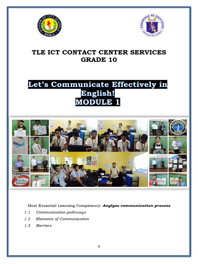 ICT-CONTACT CENTER 10_Q1_W1_Mod1 | PDF