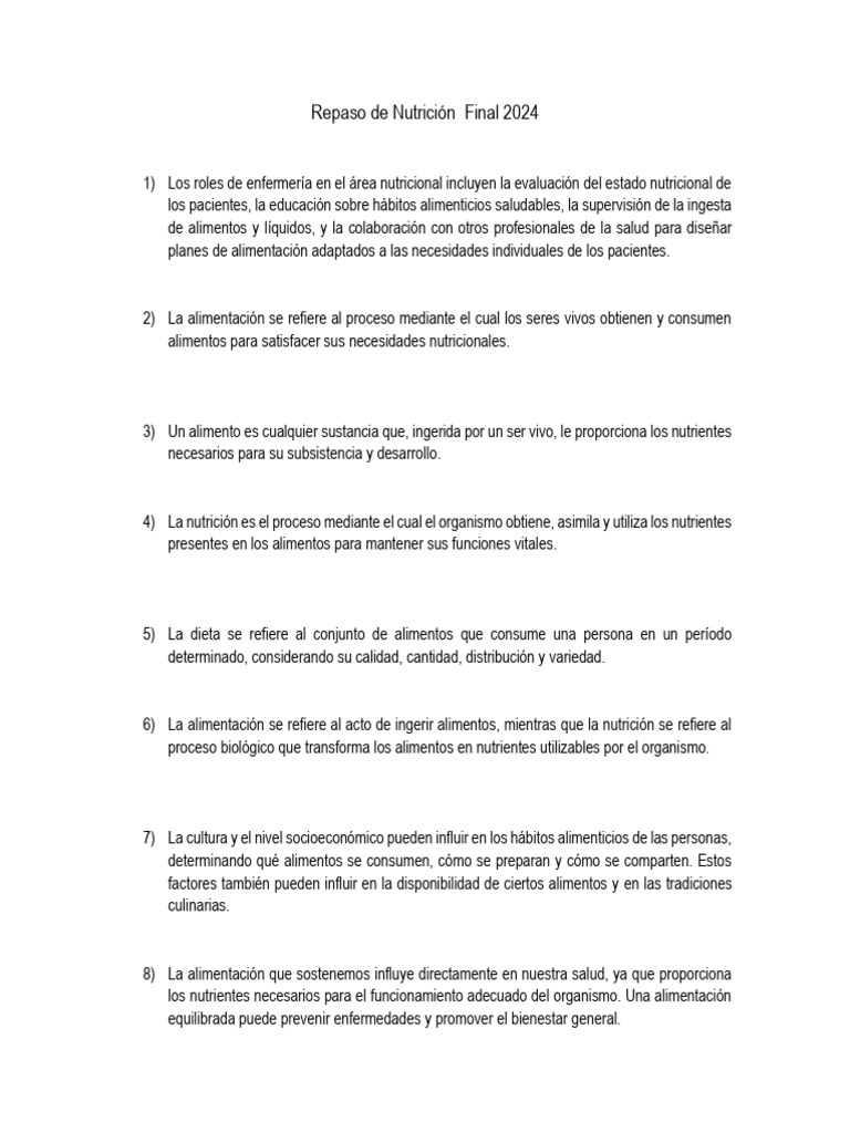 Nutricion Final 2024 Profe Nati | PDF