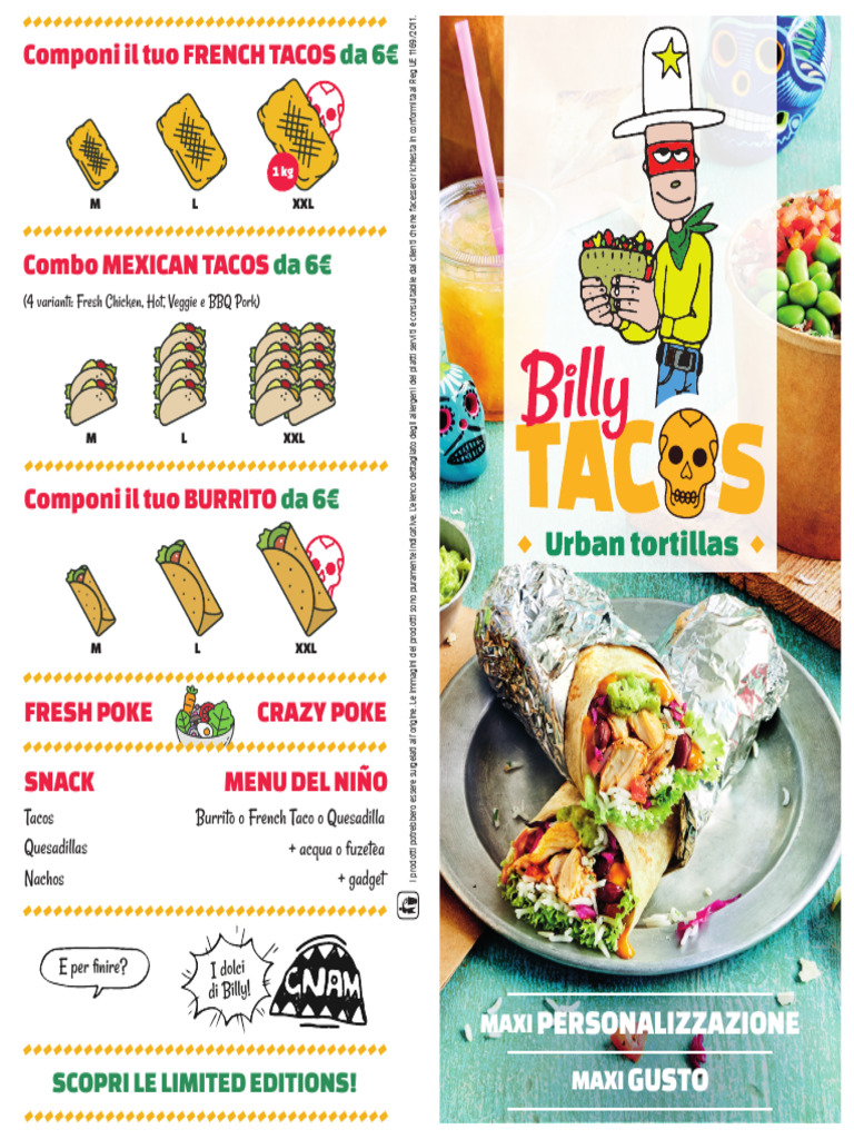 Billytacos Menu 2022 | PDF