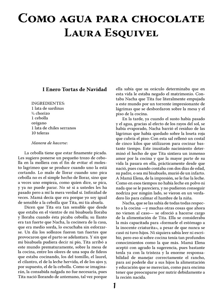 Como Agua Pará Chocolate | PDF