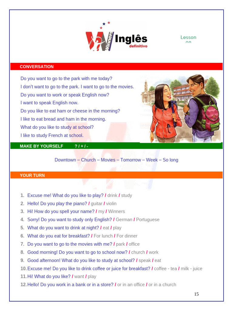 Lesson 08 - frente | PDF