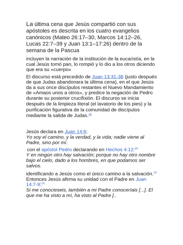 La Última Cena Que Jesús Compartió Con Sus Apóstoles Es Descrita en Los ...