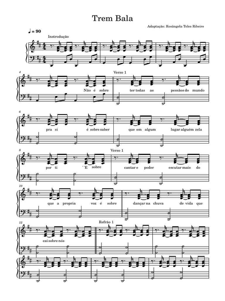 Trem Bala - Piano | PDF