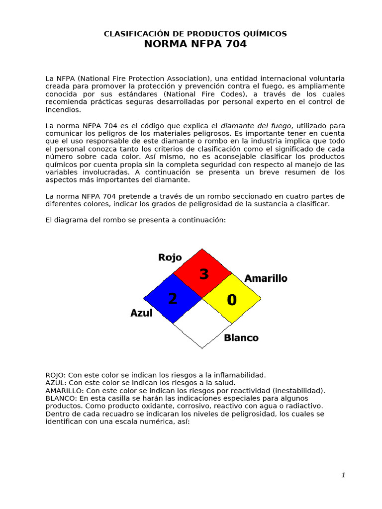 Nfpa 704 | PDF