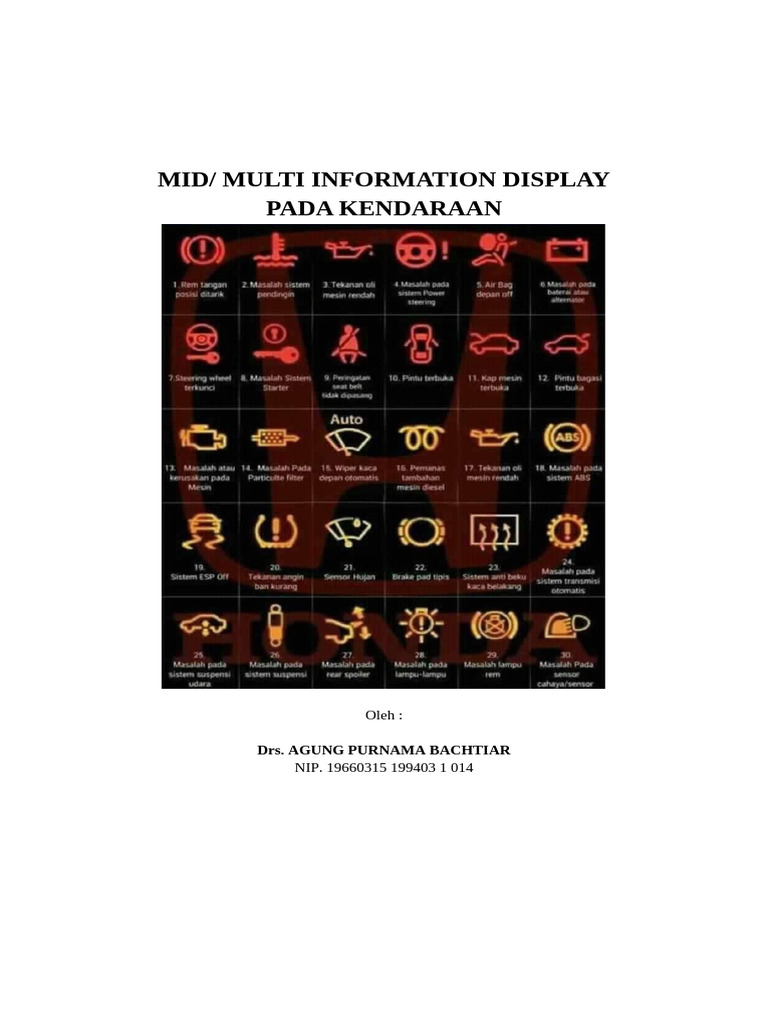 MODUL 2 MID Multi Information Display Pada Kendaraan - AGUNG | PDF