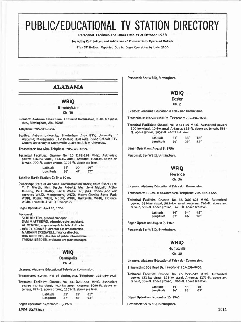 TV Factbook 1984 Other | PDF