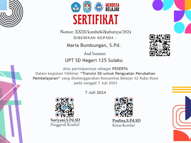 Maria Bumbungan, S.Pd. - UPT SD Negeri 125 Sulaku - Transisi SD Untuk ...