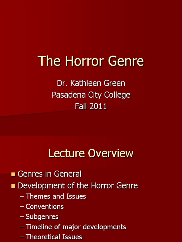 The Horror Genre | PDF | Horror Films | Genre