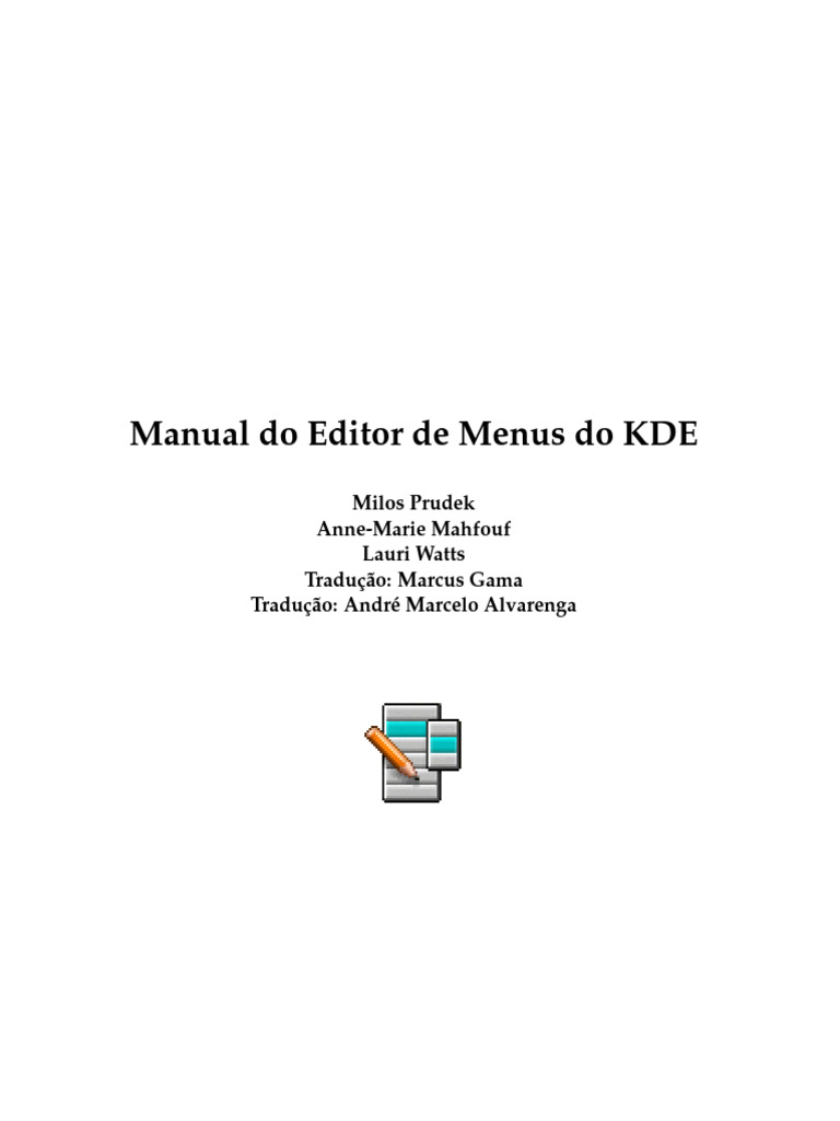 Manual Do Editor de Menus Do KDE | PDF
