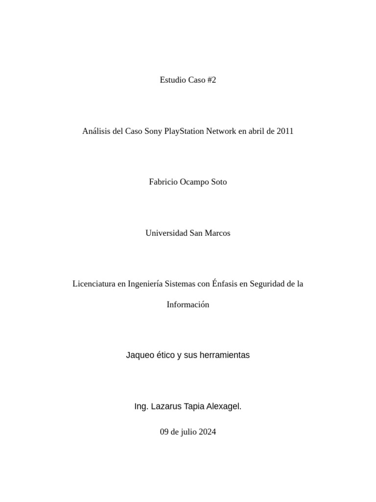 Estudio Caso #2 | PDF