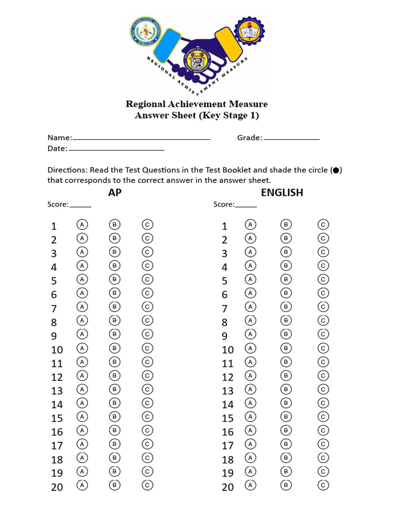 Answer Sheet 1 20 | PDF
