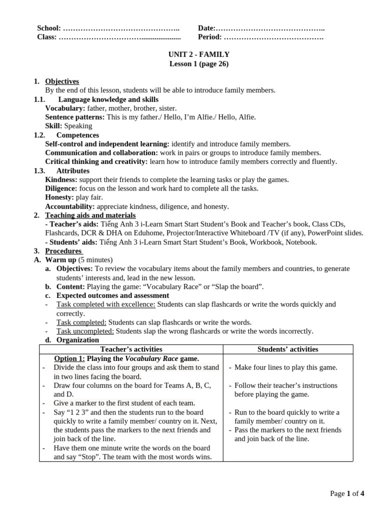 Unit 2 - Lesson 1 - Page 26 | PDF