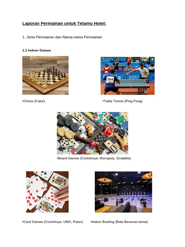 Laporan Permainnan | PDF