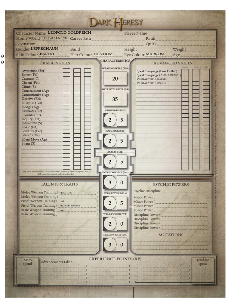 Leopold GoldReich | PDF | Role Playing Games | Role Playing Video Games