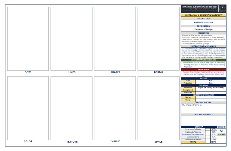 A1 - Elements of Design | PDF