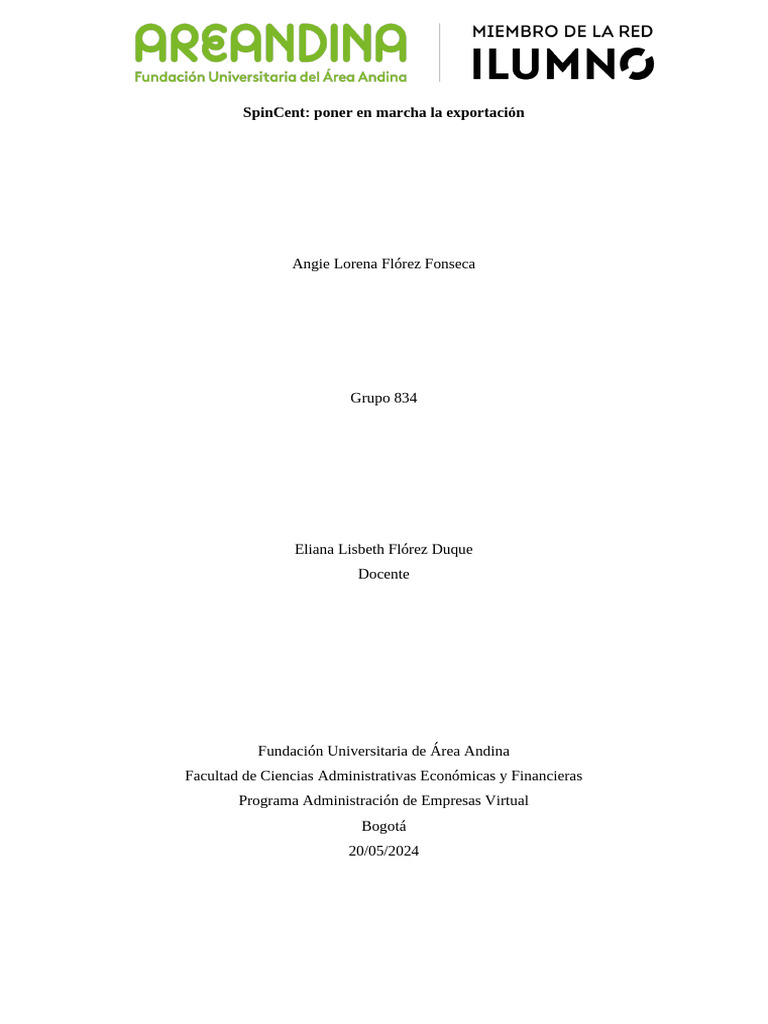 SpinCent Poner en Marcha La Exportación | PDF